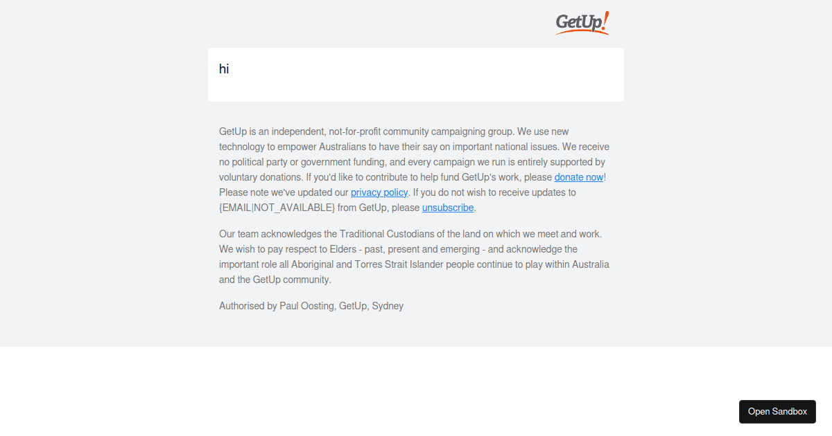 Emails - Codesandbox