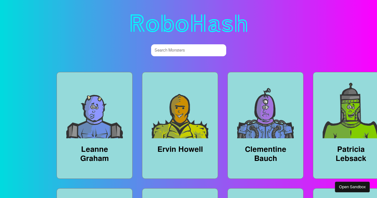 monstor-rolodex - Codesandbox