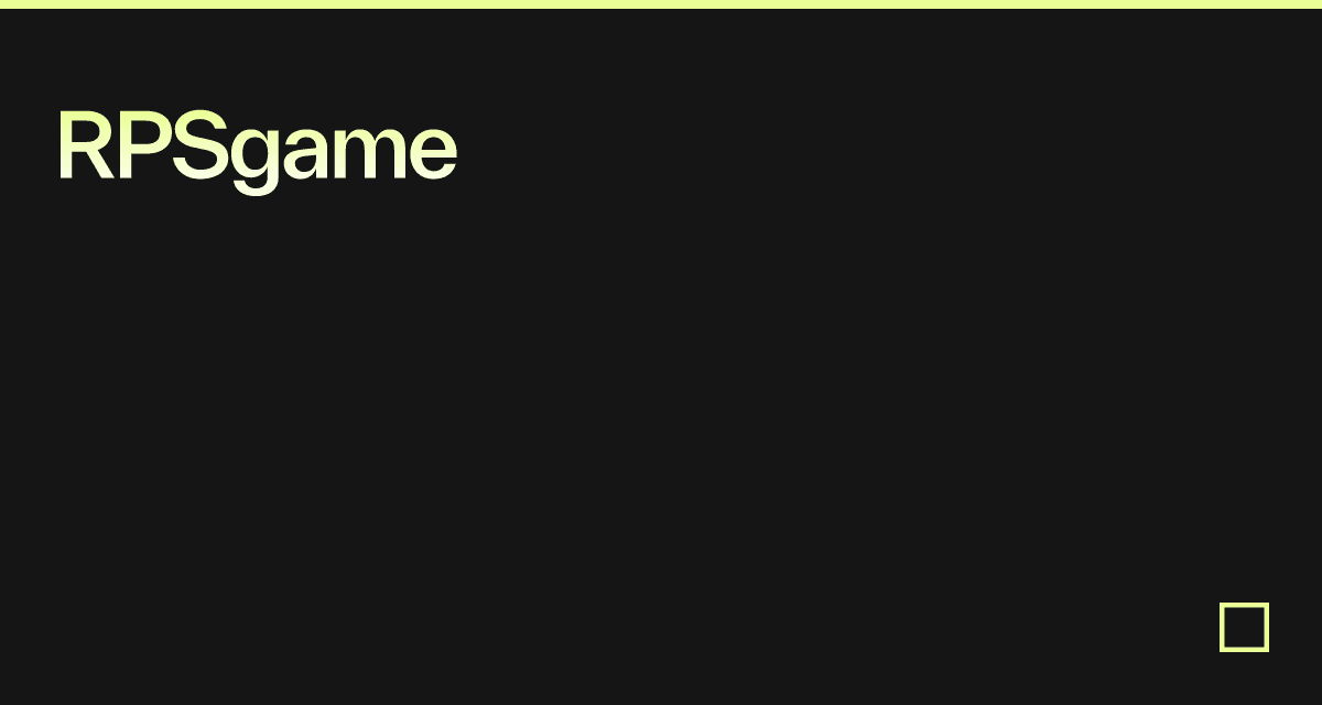 RPSgame - Codesandbox