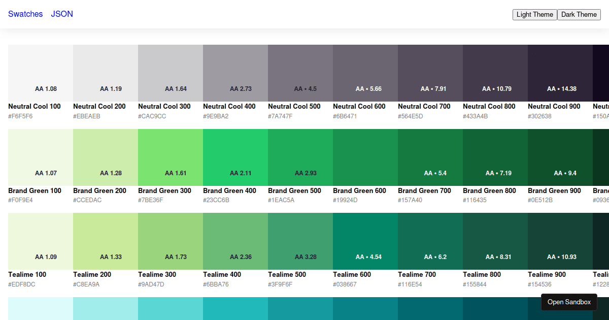 ADS - Color System - Codesandbox