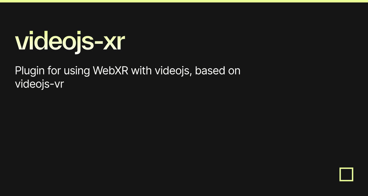 videojs-xr - Codesandbox