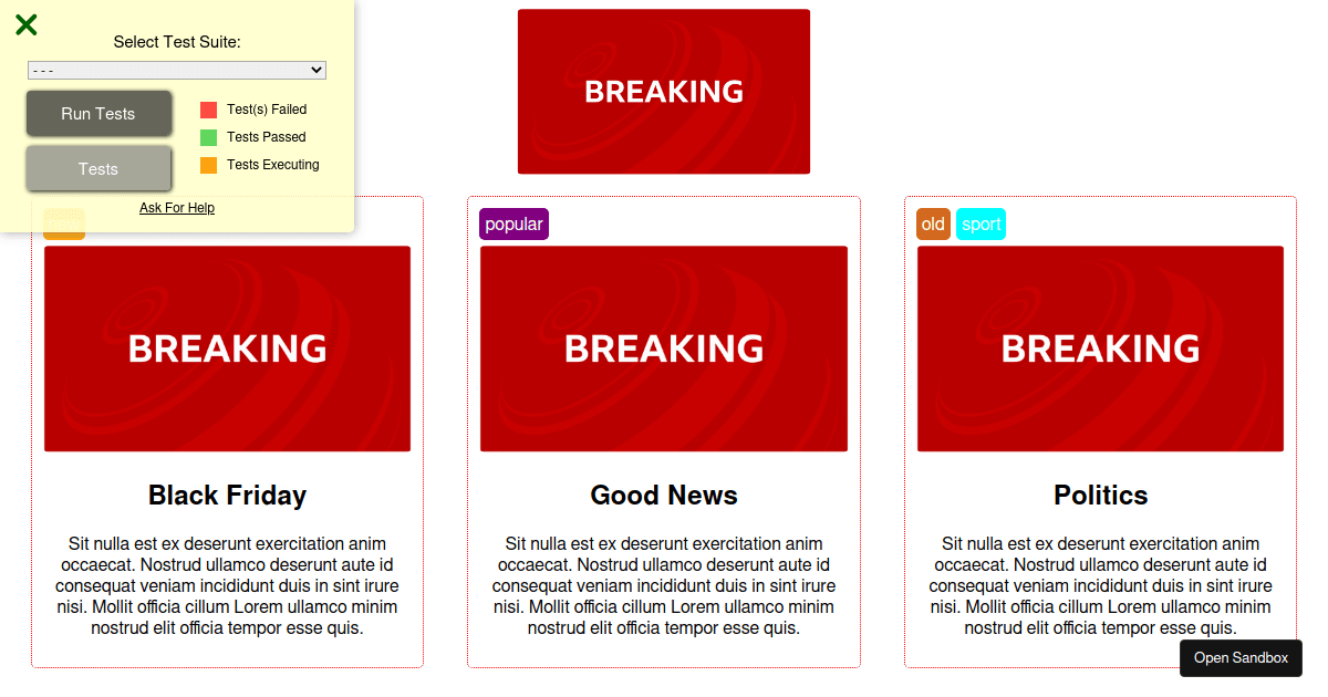 news-feed - Codesandbox