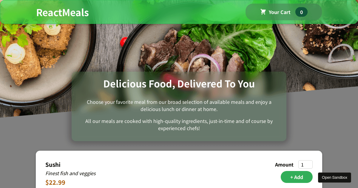 food-order-app (forked) - Codesandbox