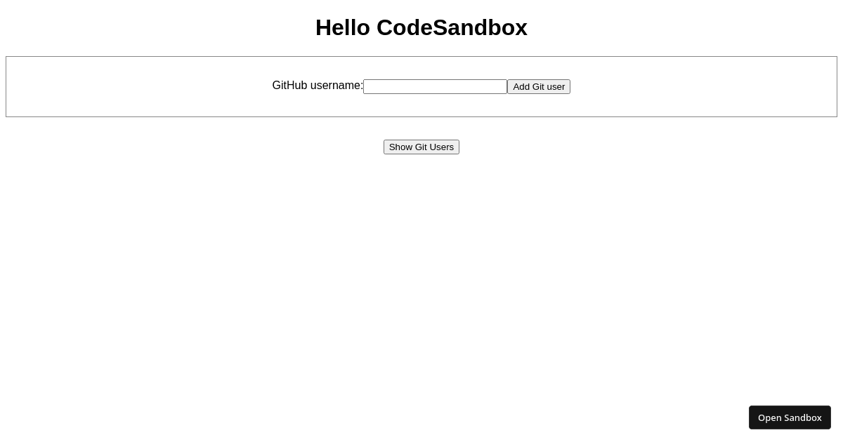 react - Codesandbox