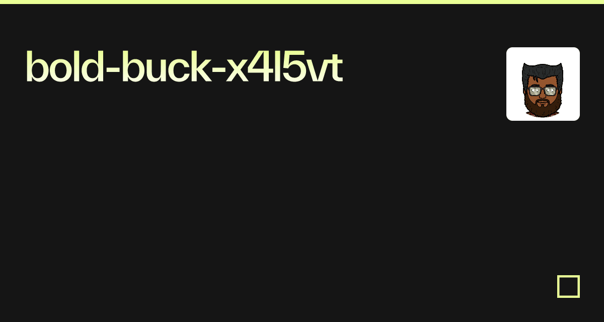 bold-buck-x4l5vt - Codesandbox