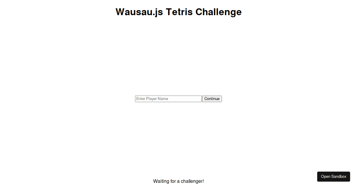 Wausau.js Tetris Client - Codesandbox