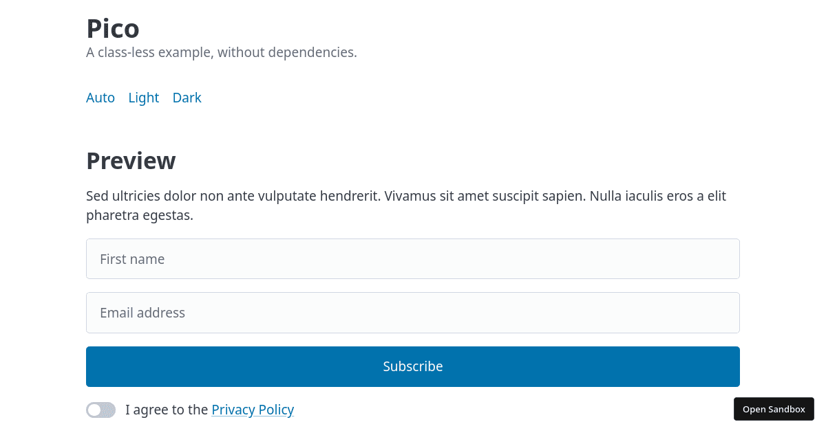 picocss/examples: v2-html-classless - Codesandbox
