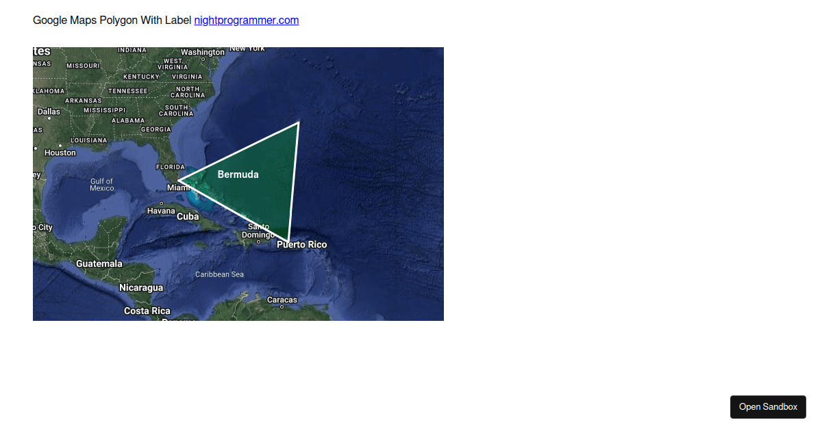 google-maps-polygon-with-labels - Codesandbox