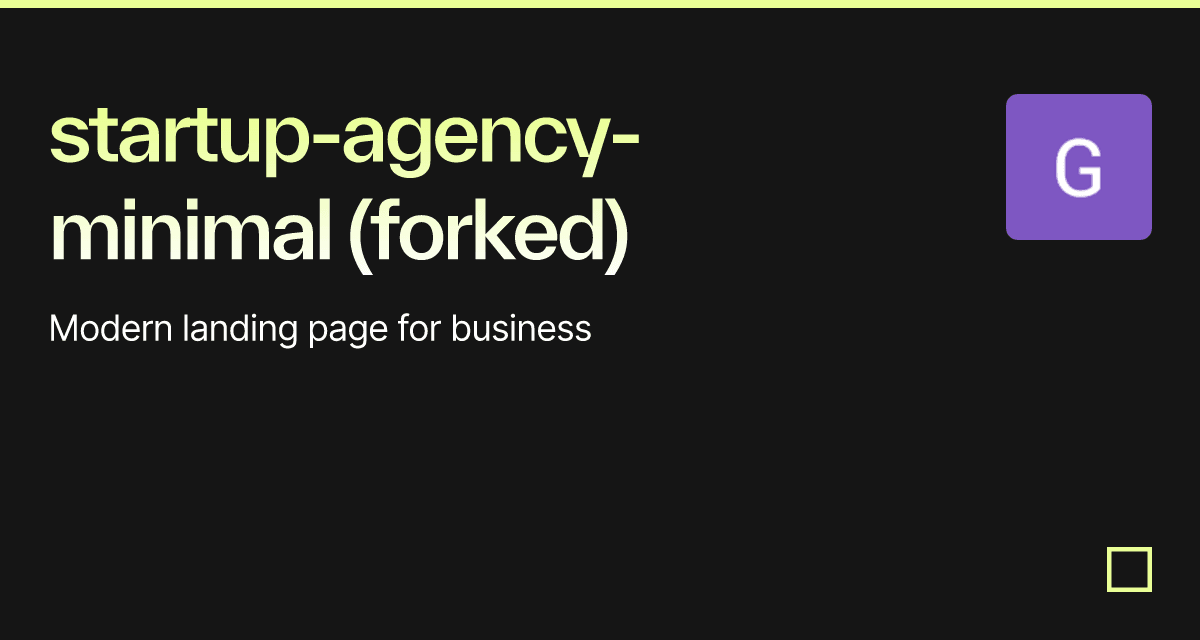 startup-agency-minimal (forked) - Codesandbox