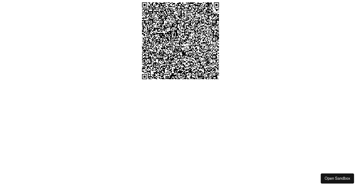 Generate QRCode with JSON data (forked) - Codesandbox