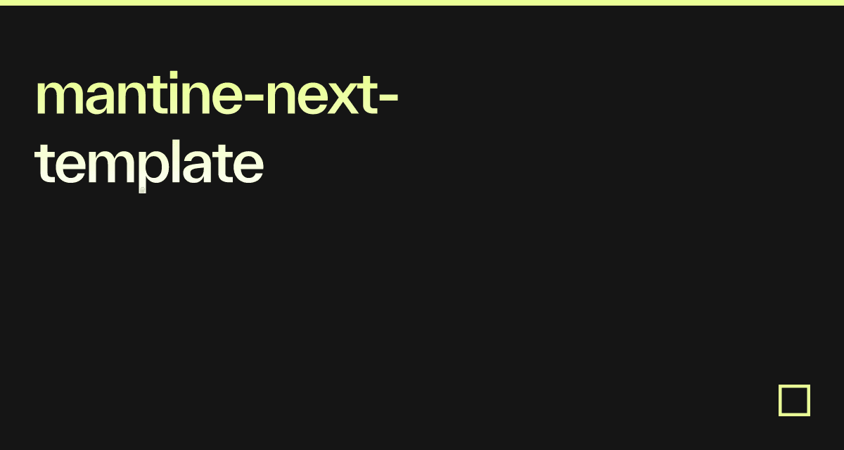 mantine-next-template - Codesandbox mantine-next-template - Codesandbox