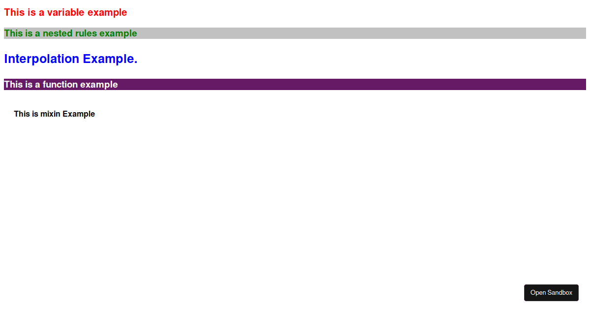 Use Sass In React Js Codesandbox