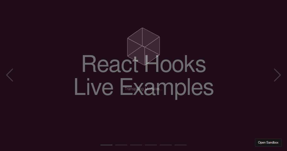 React Hooks Presentation (forked) - Codesandbox