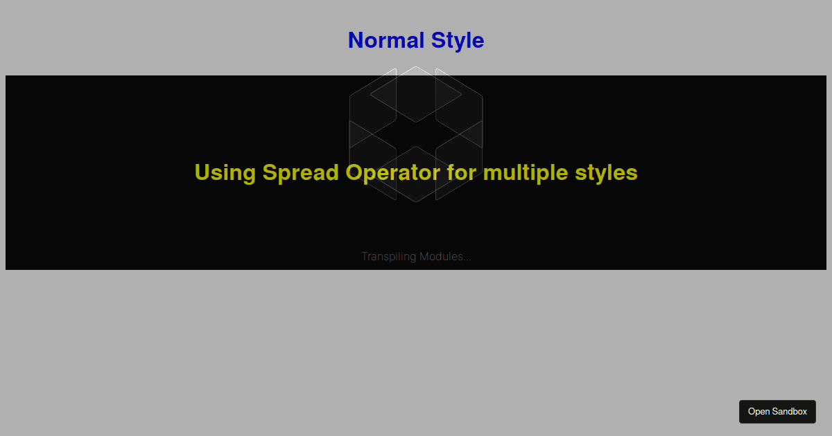 Style Components with Overrides - Codesandbox