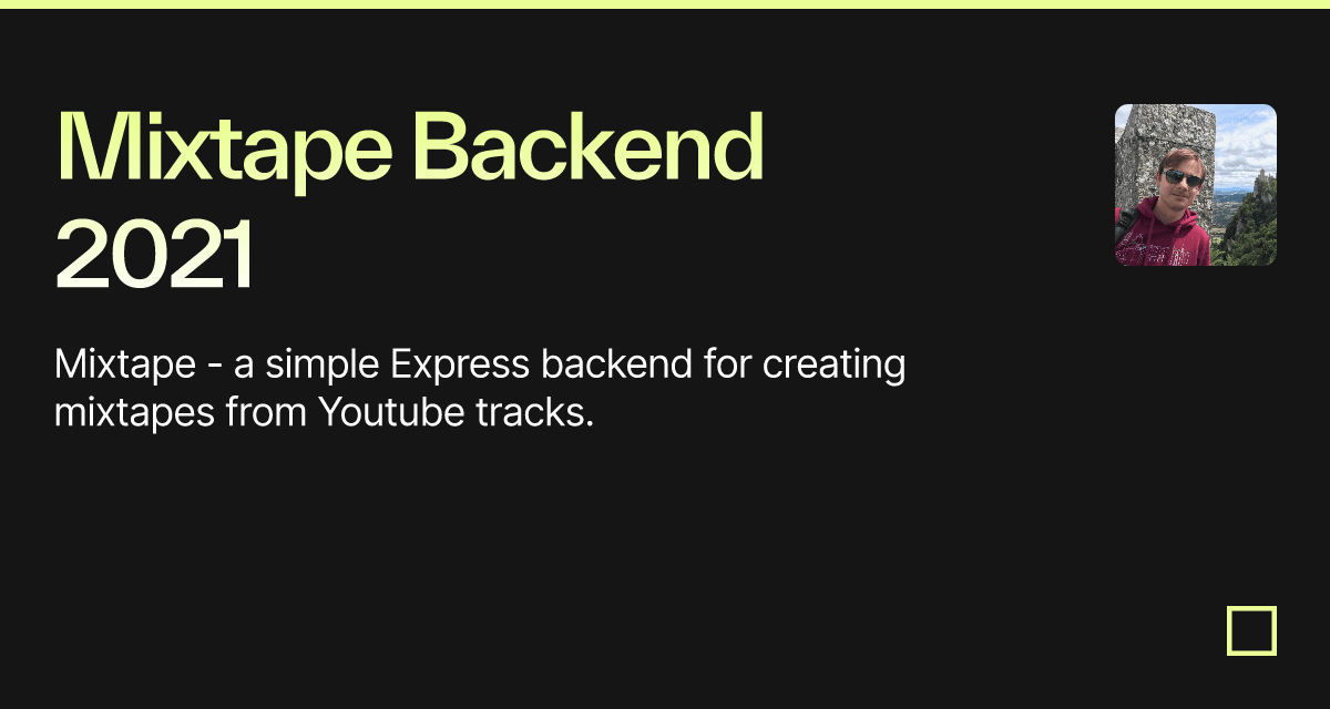 Mixtape Backend 2021 - Codesandbox