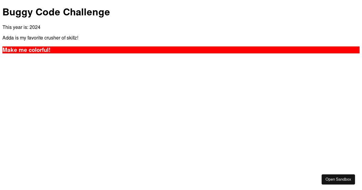 l3-fix-our-buggy-code - Codesandbox