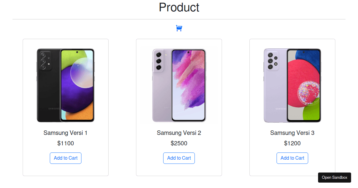 cart-shopping - Codesandbox