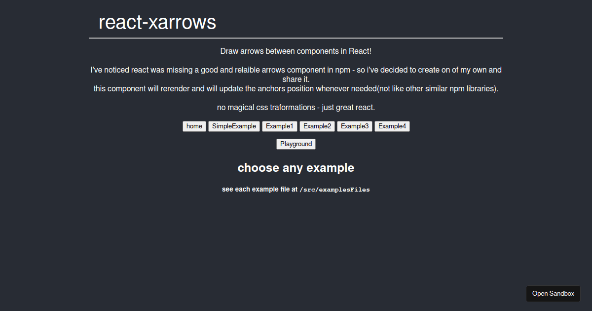 Eliav2/react-xarrows: examples - Codesandbox