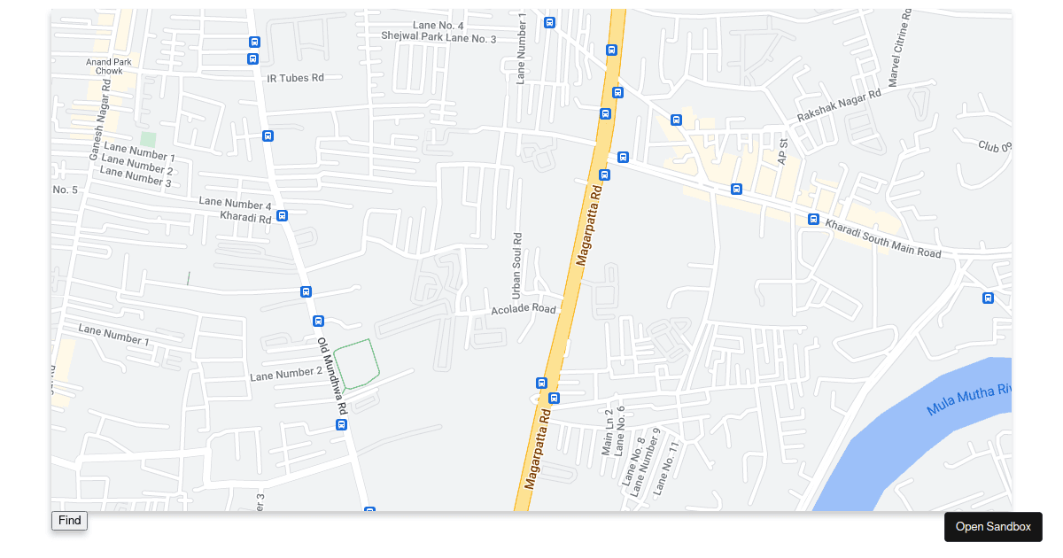 Google Maps - PLACES API - Codesandbox