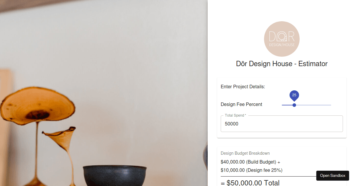 dor-design-estimate - Codesandbox