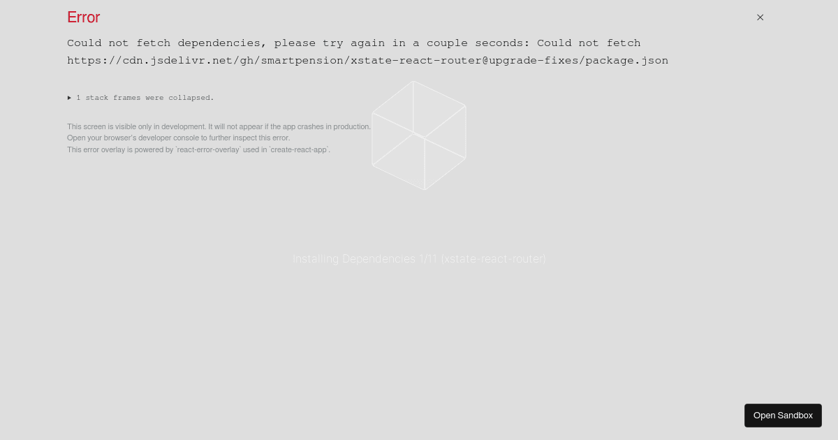 Xstate React Router Example Simple Codesandbox