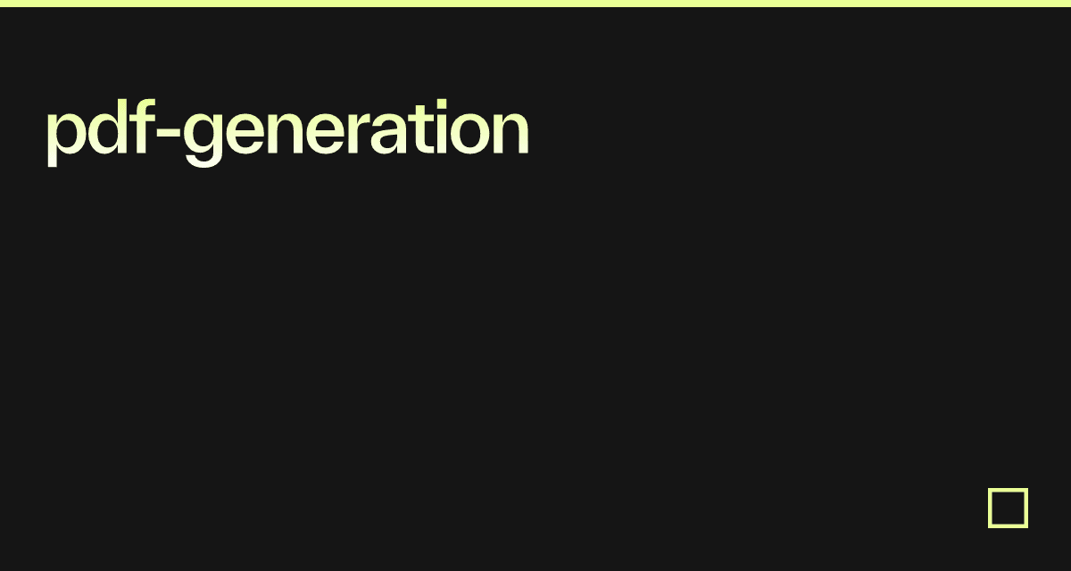 pdf-generation - Codesandbox