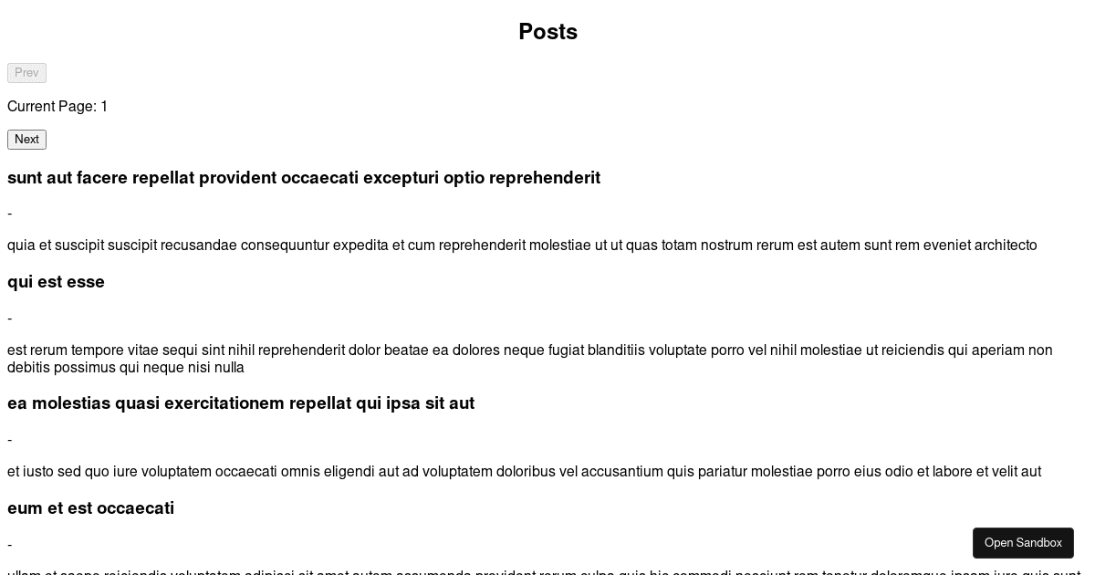 useEffect - Codesandbox