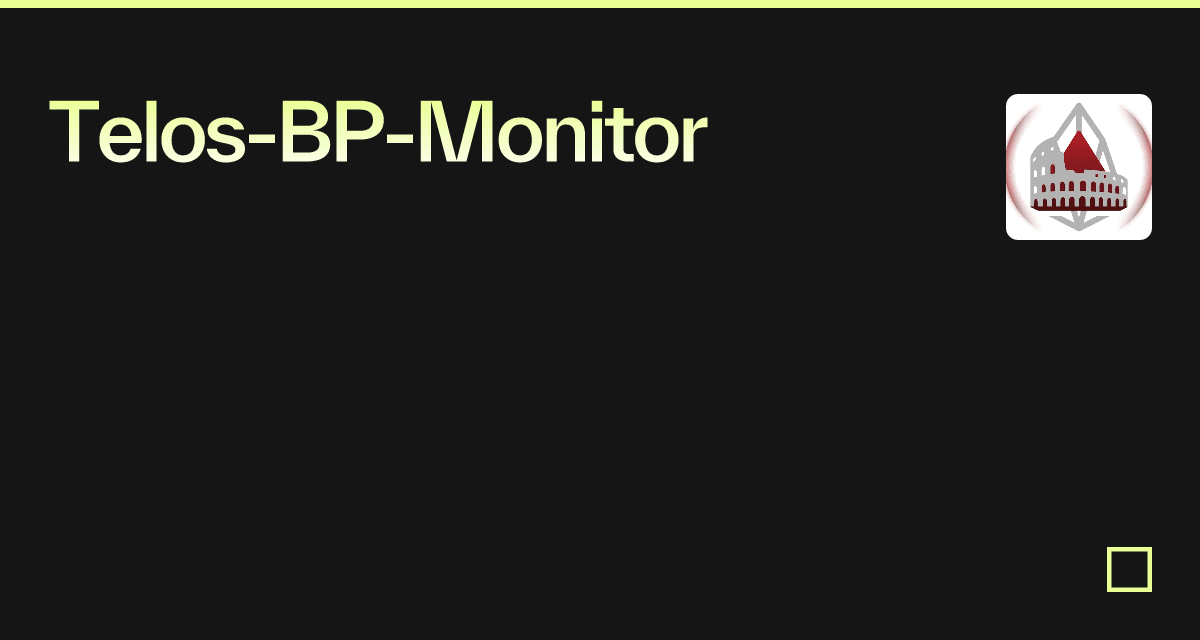 Telos-BP-Monitor - Codesandbox