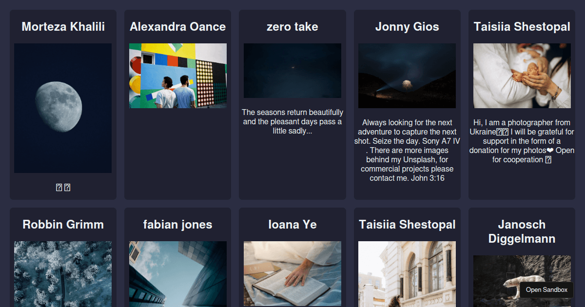 Vue Composition Image Gallery - Codesandbox