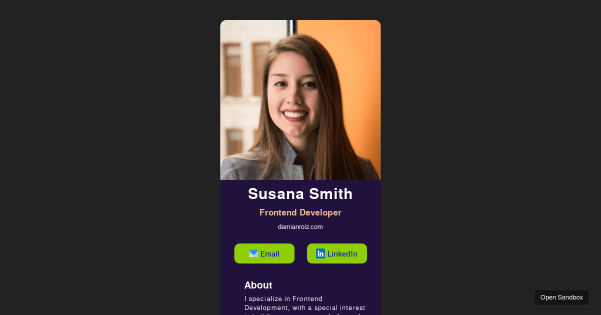 business-card - Codesandbox