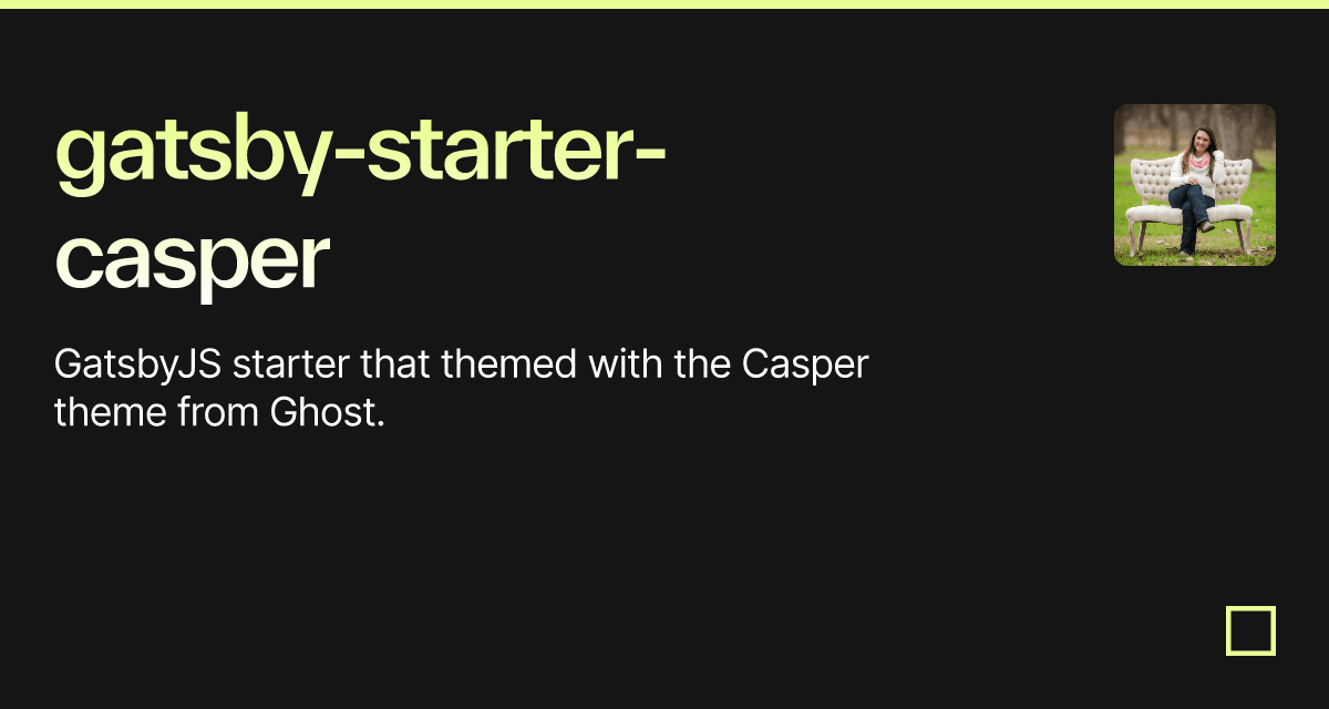 gatsby-starter-casper - Codesandbox