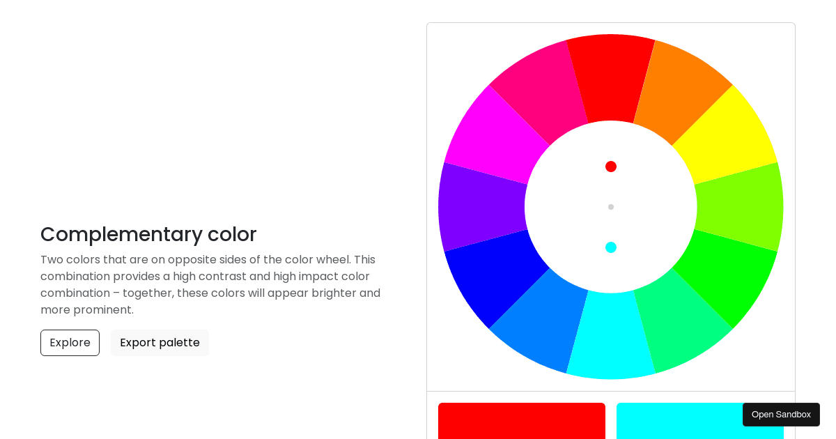 Complementary color mixing - Codesandbox
