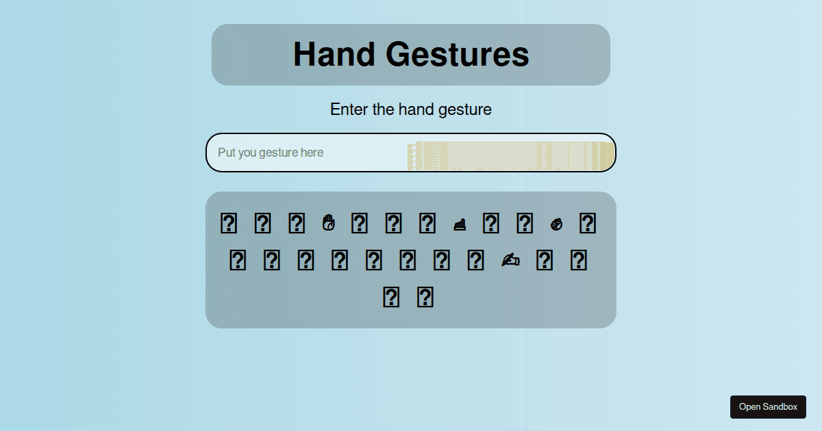hand-gesture-interpreter - Codesandbox