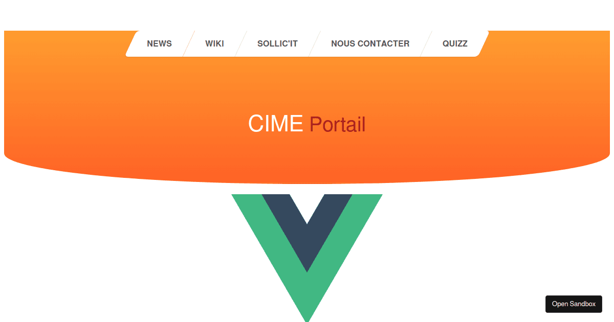 Portail CIME - Codesandbox