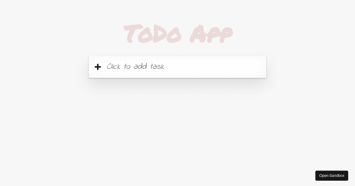 ToDo React App - Codesandbox