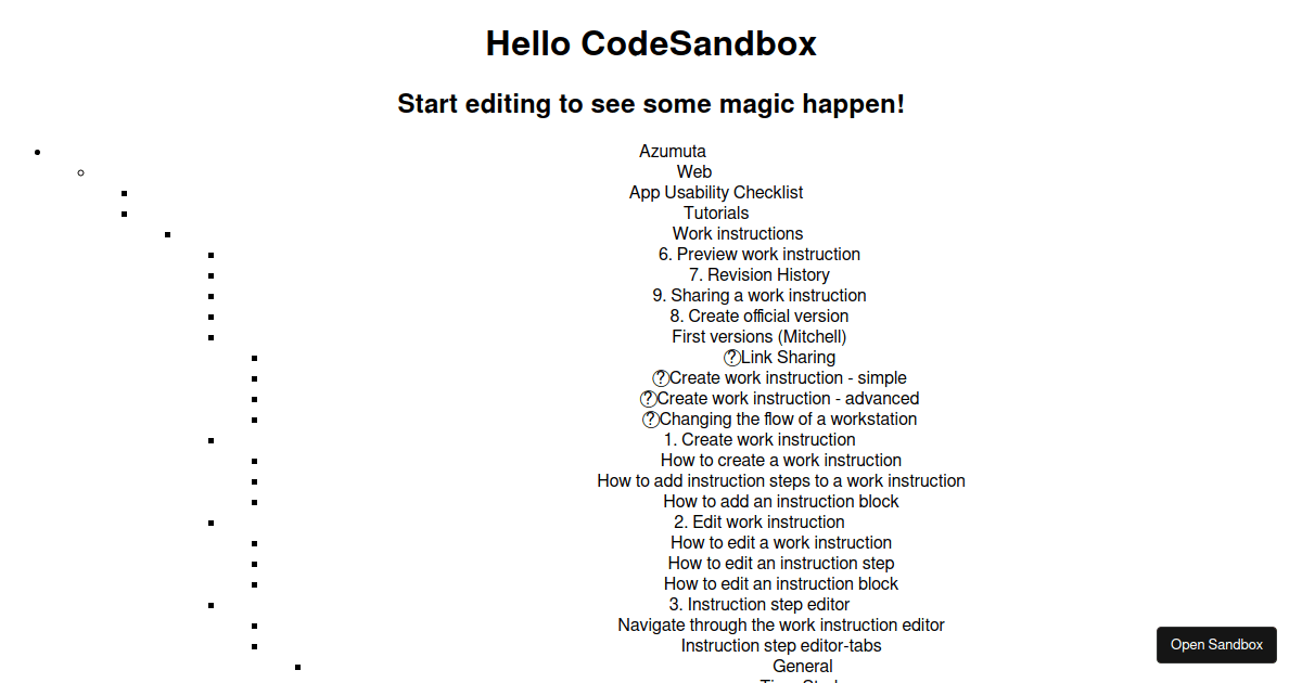 svelte tree - Codesandbox