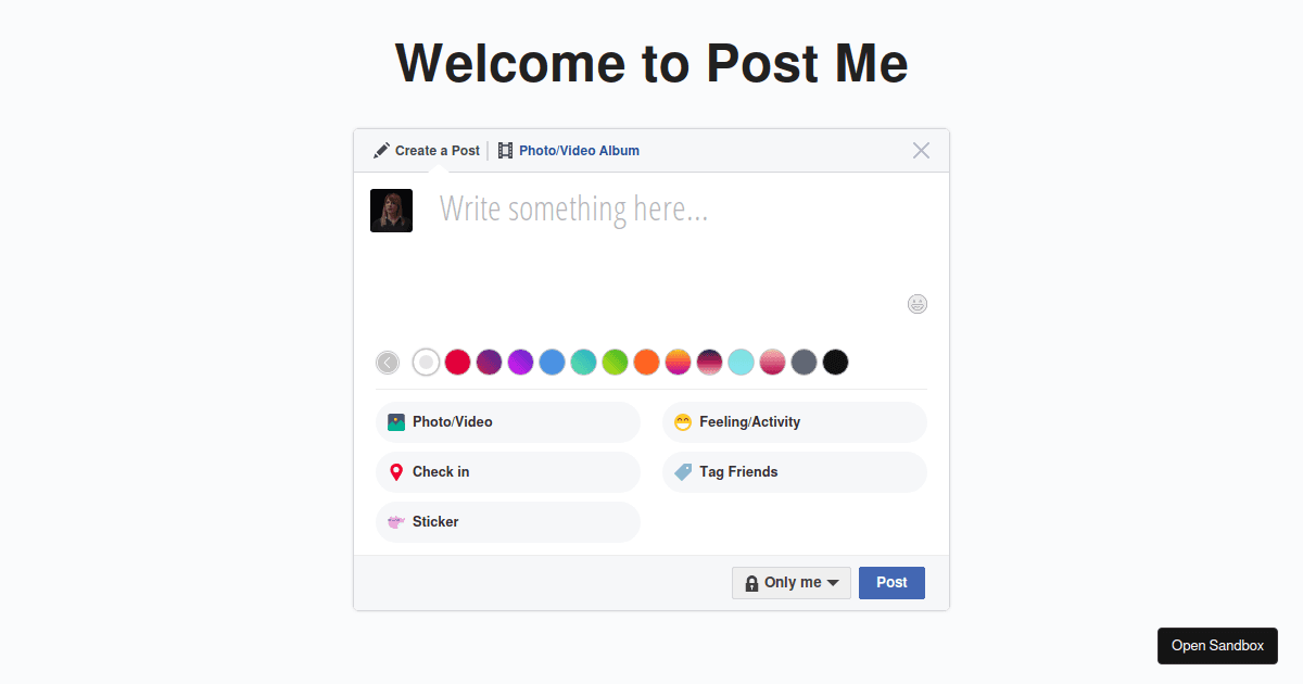 postme - Codesandbox