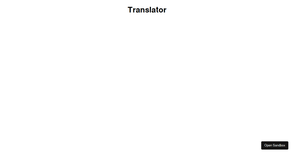 translator - Codesandbox