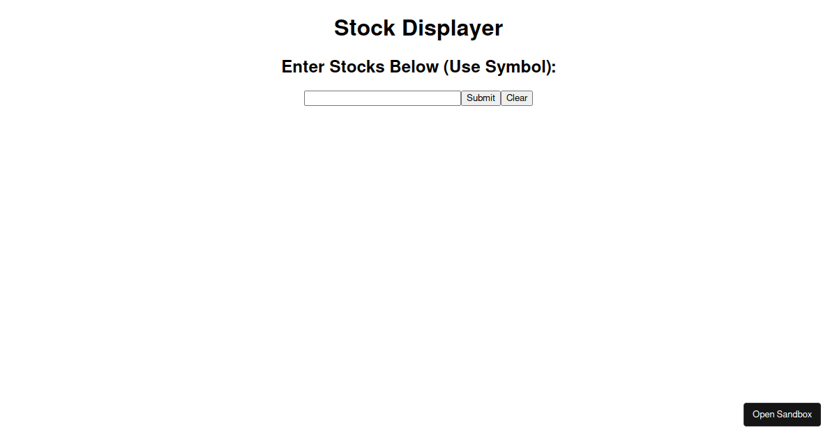 stock-displayer - Codesandbox