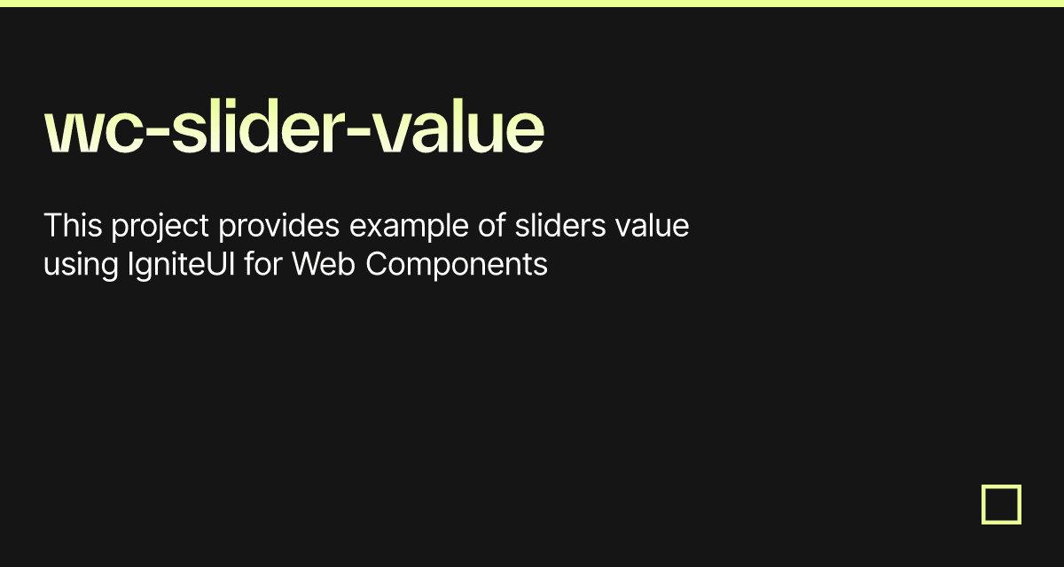 wc-slider-value - Codesandbox