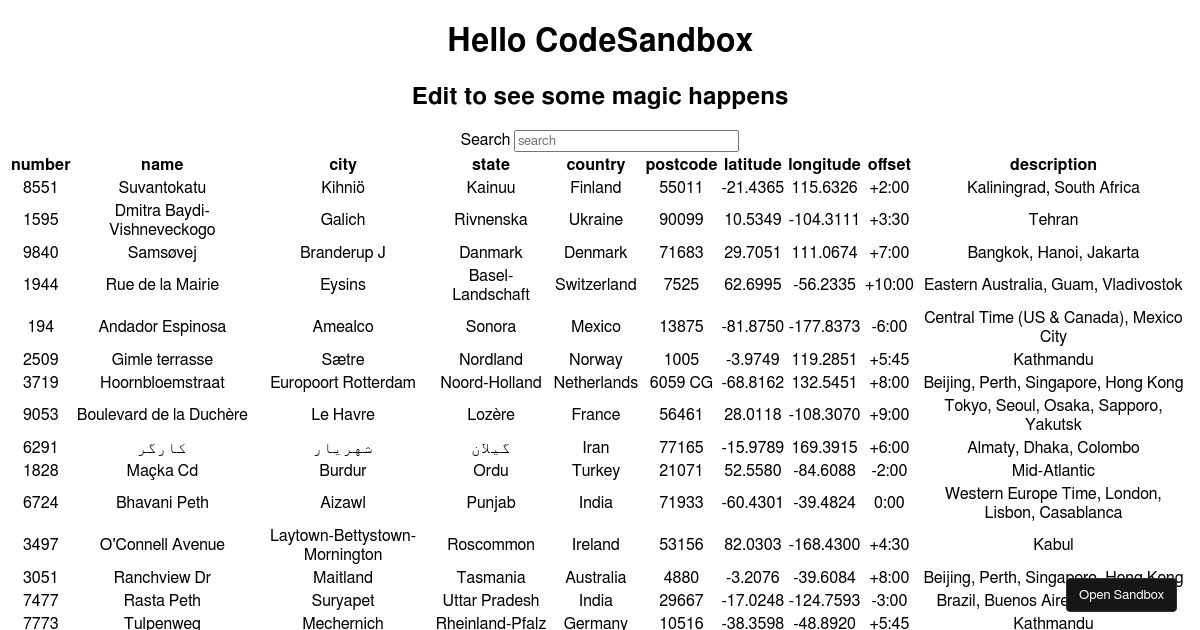 Fetchdata And Render In Table Using Vaniall Js Codesandbox