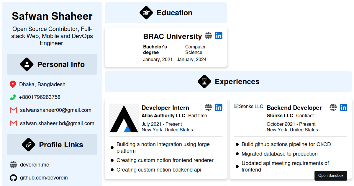 react-pdf-resume - Codesandbox