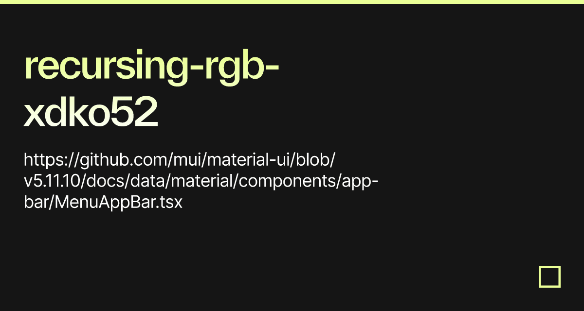 recursing-rgb-xdko52 - Codesandbox