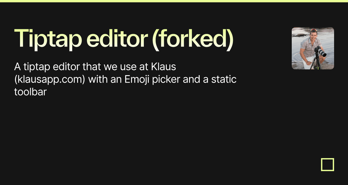 Tiptap editor (forked) - Codesandbox