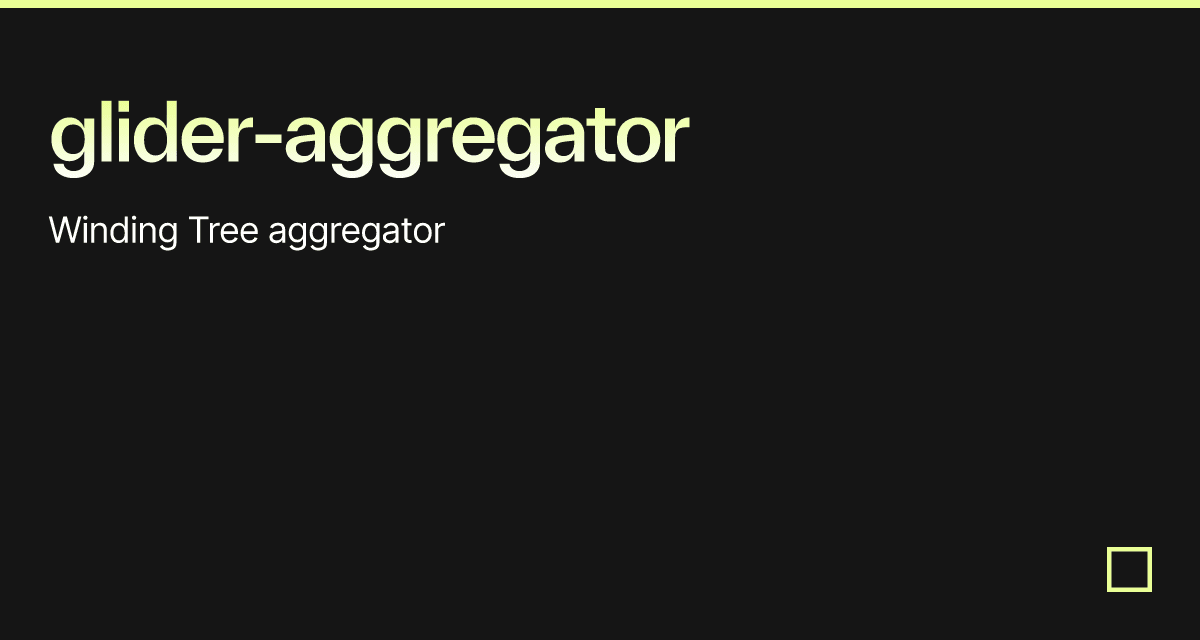 glider-aggregator - Codesandbox