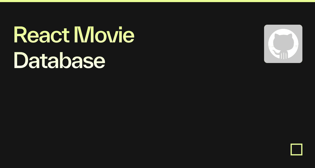 React Movie Database - Codesandbox