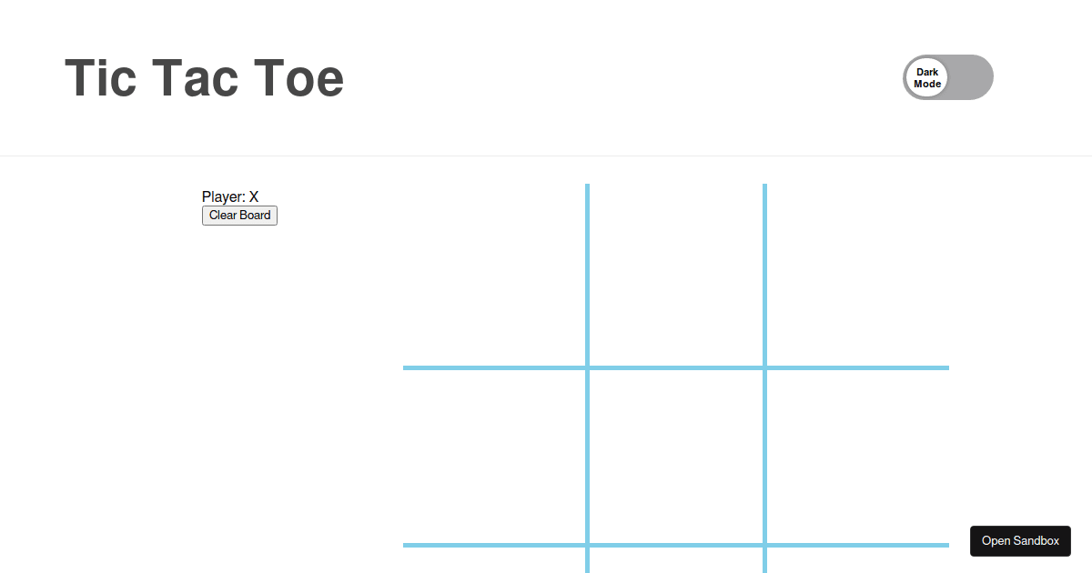 Tic-tac toe - Codesandbox