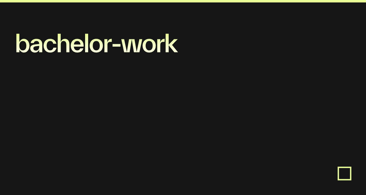 bachelor-work - Codesandbox