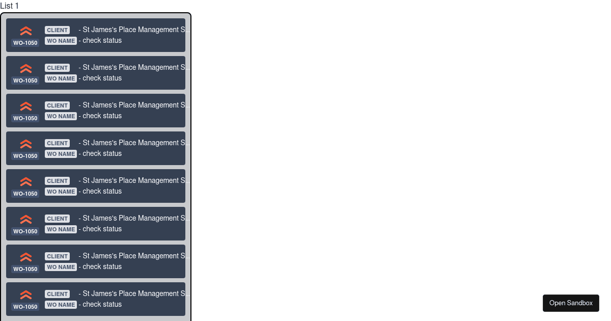 kanban Board - Codesandbox