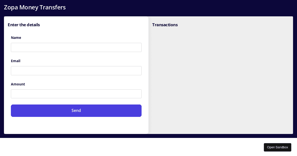 Zopa-Millie-Clare - Codesandbox